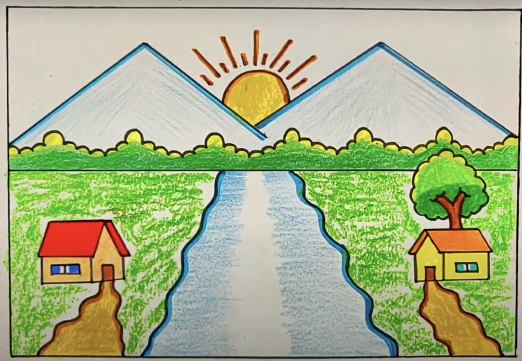 37+ Contoh Gambar Pemandangan Alam Yang Mudah Ditiru